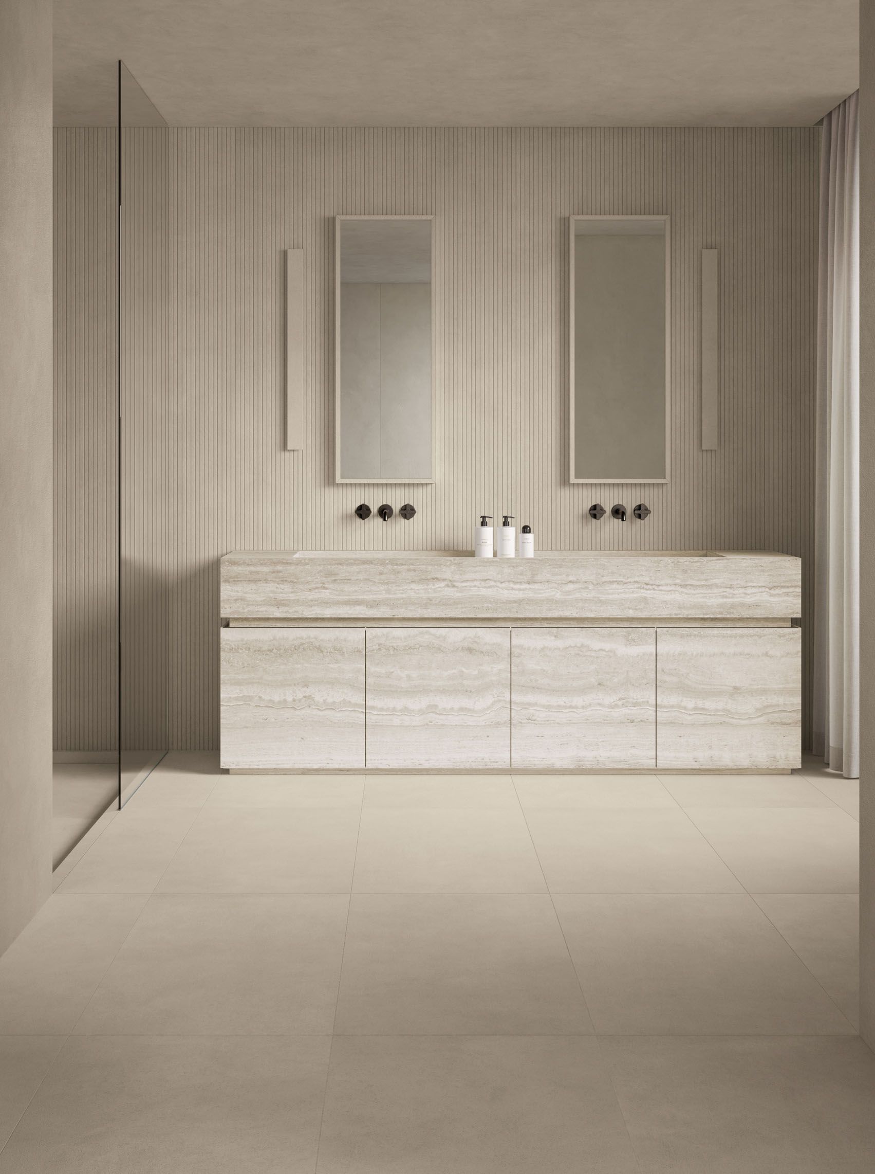Porticato Crema 60x120 - 6mm | Plaster Effect Porcelain Tile