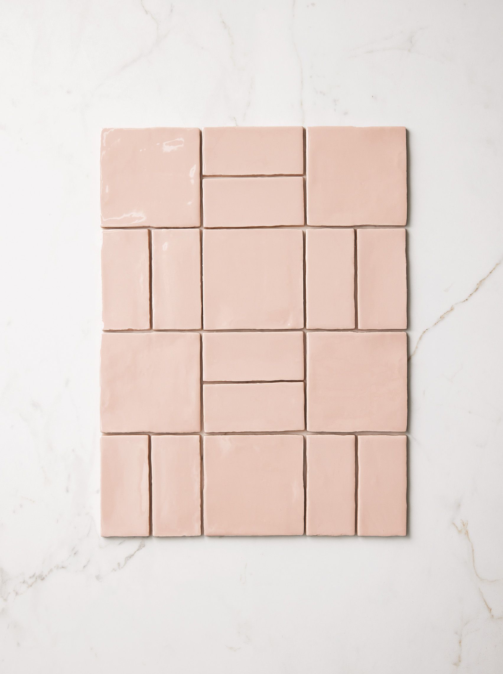 Potters Glaze Perry | Pink Glazed Square Wall Tile