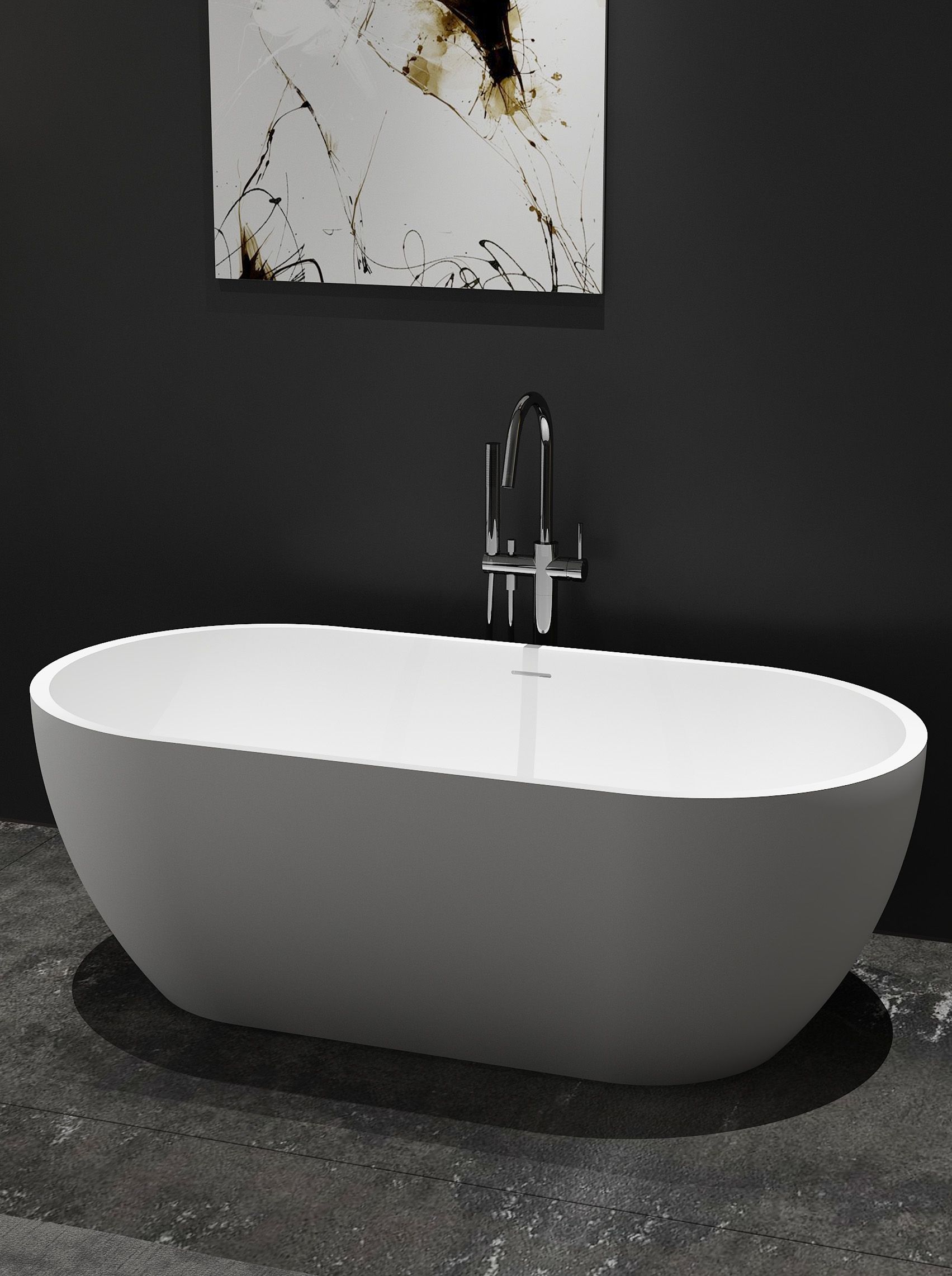 Stratus Composite Stone Freestanding Bath