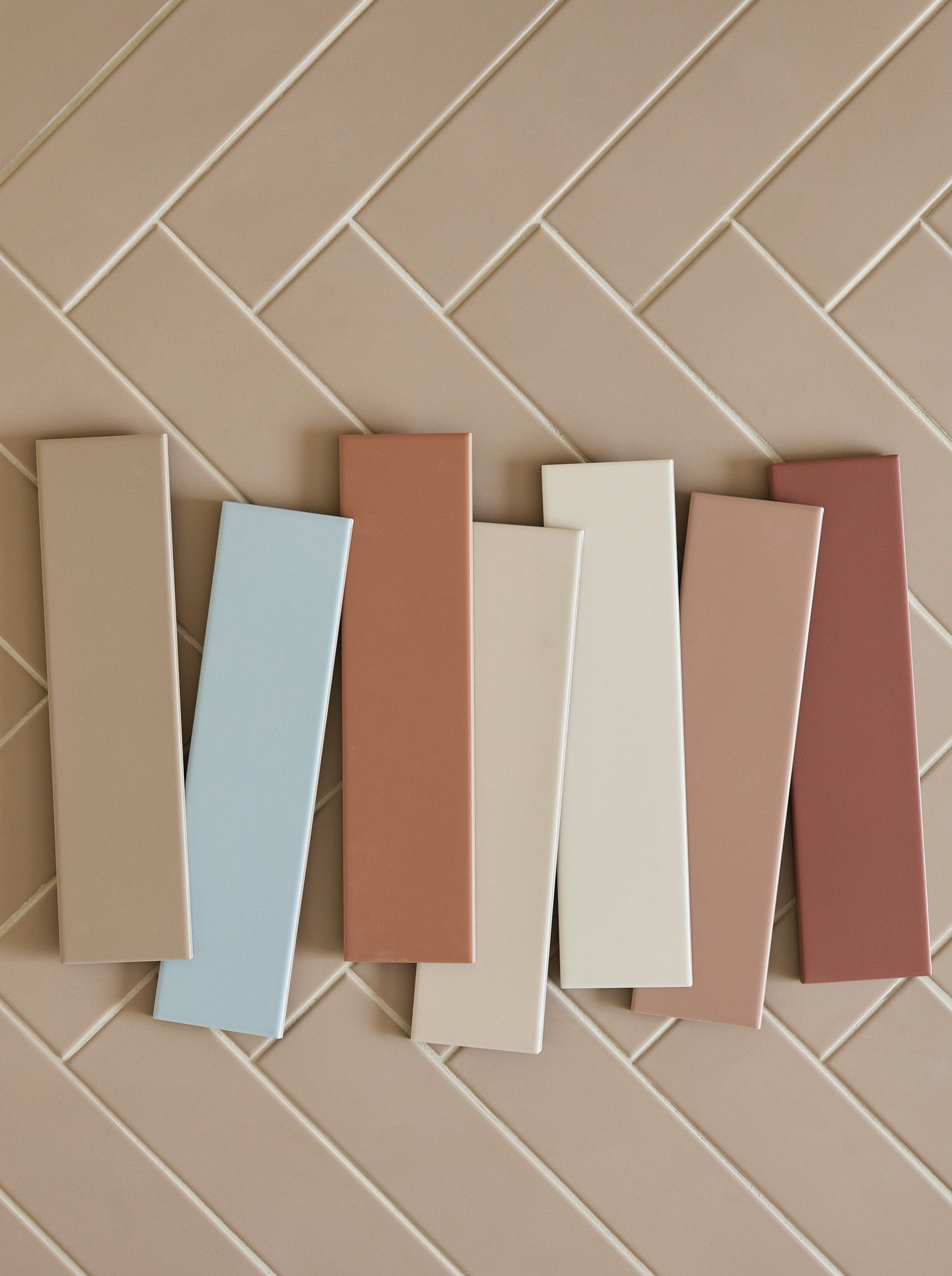 Sunset Strip Mondrian | White Glazed Brick Porcelain Tile