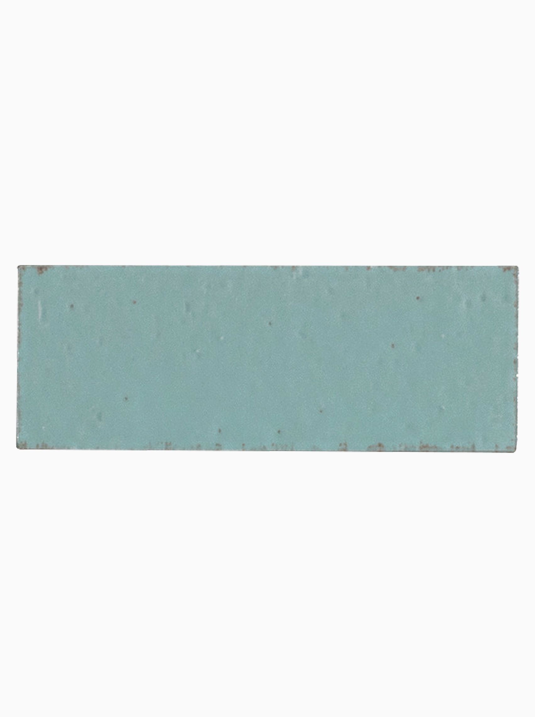 West Ridge Lake 7.5x20cm | Green Blue Pitted Brick Wall Tile