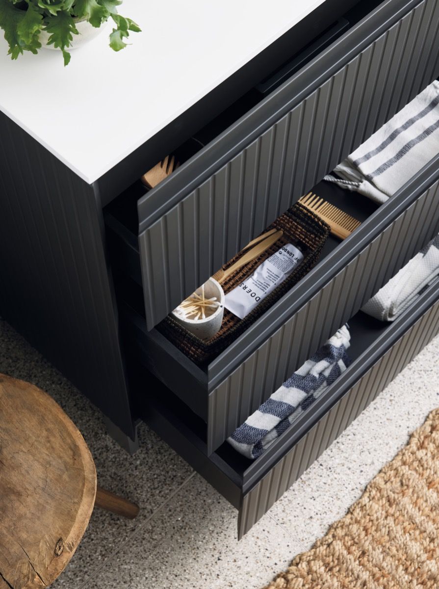 Loop - Freestanding 3 Drawer Bathroom Cabinet - 80cm