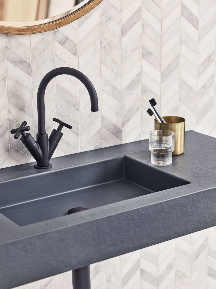 Princetown Stone Wall Hung Washbasin | Claybrook