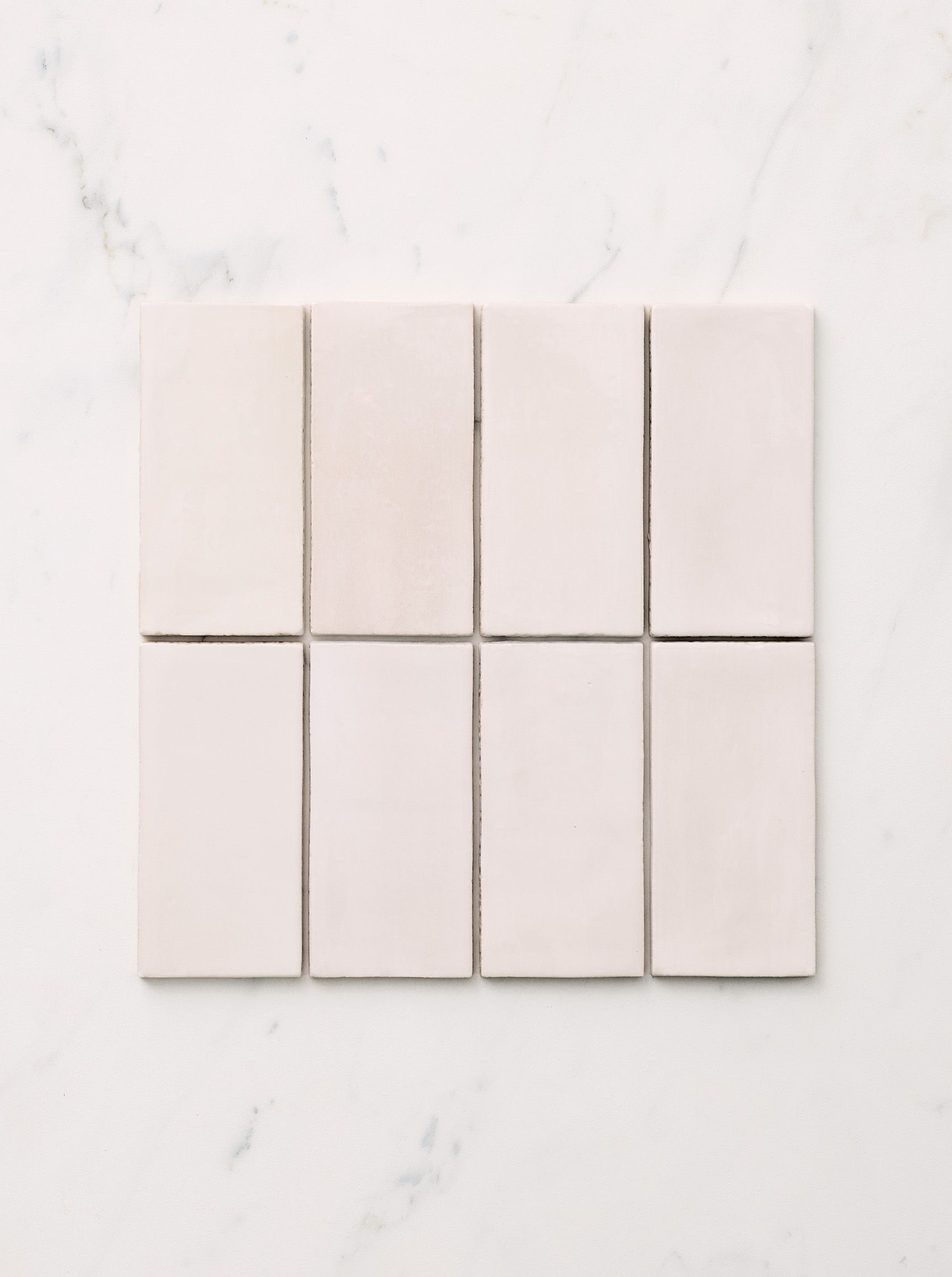 Bungalow 22 Moorish White Long Brick | White Glazed Brick Wall Tile