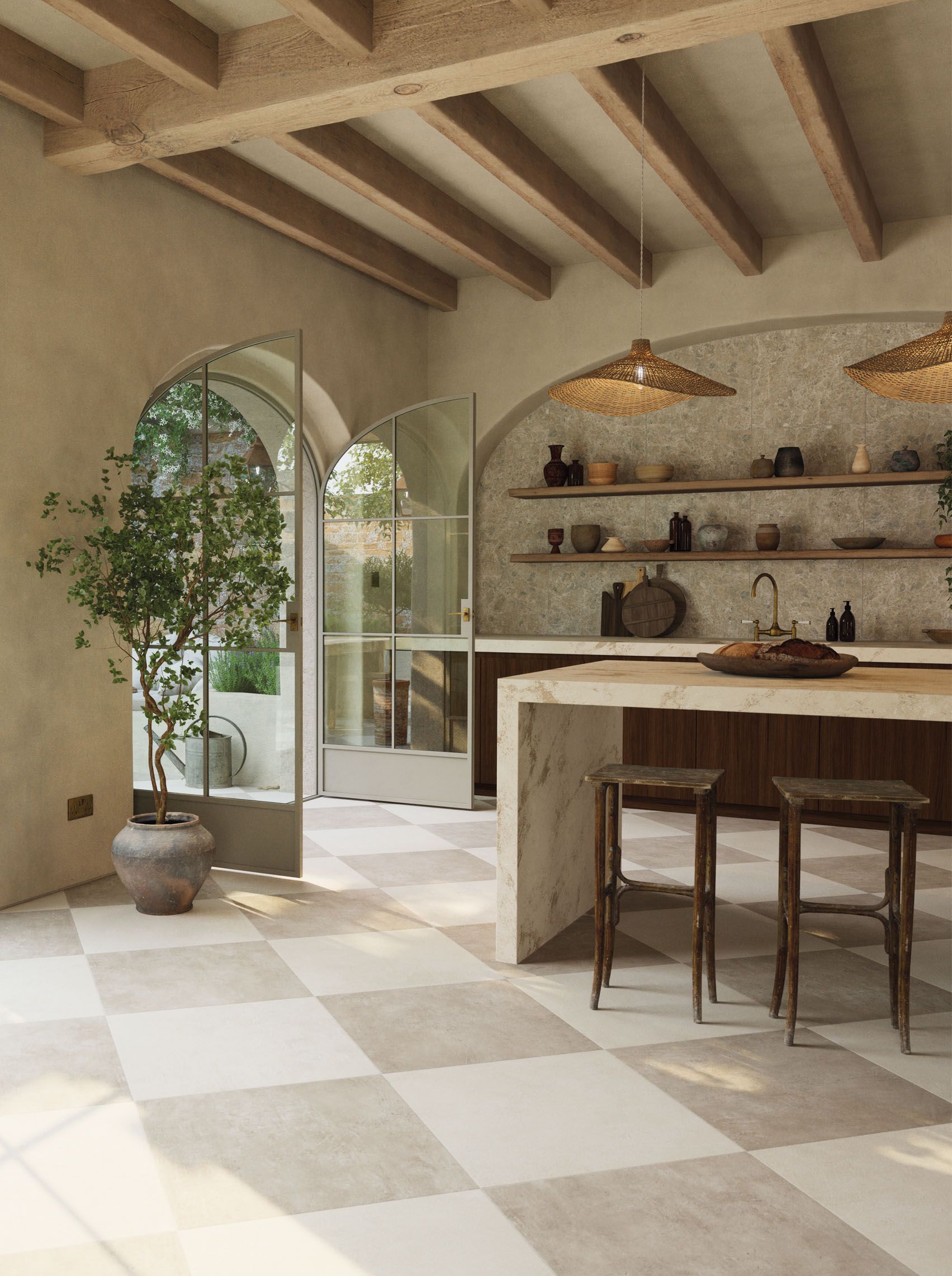 Concreta Shell 10x60cm| Concrete Effect Porcelain Tile