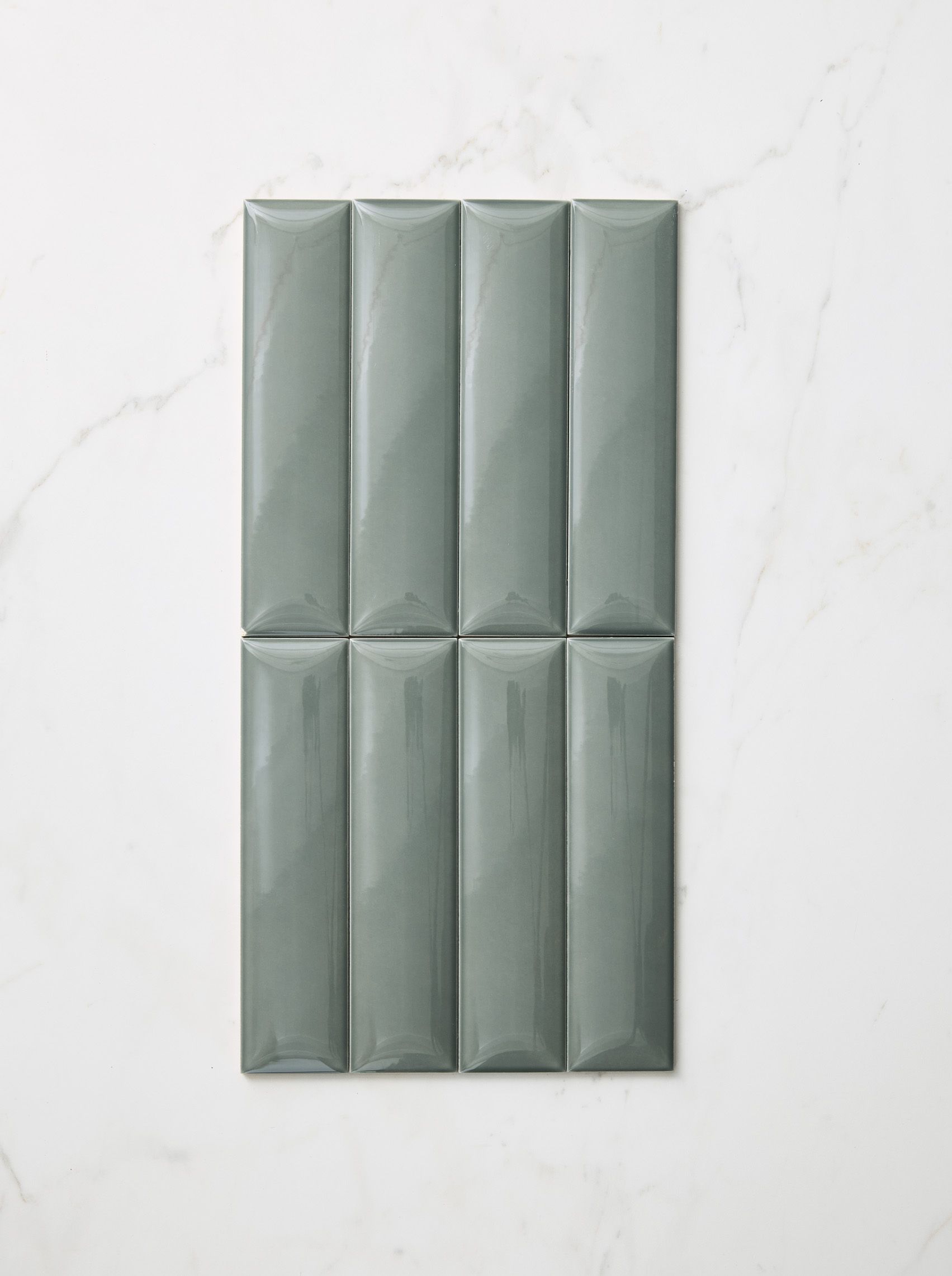 Corrugation Green Ripple | Glazed Fluted Wall Tile
