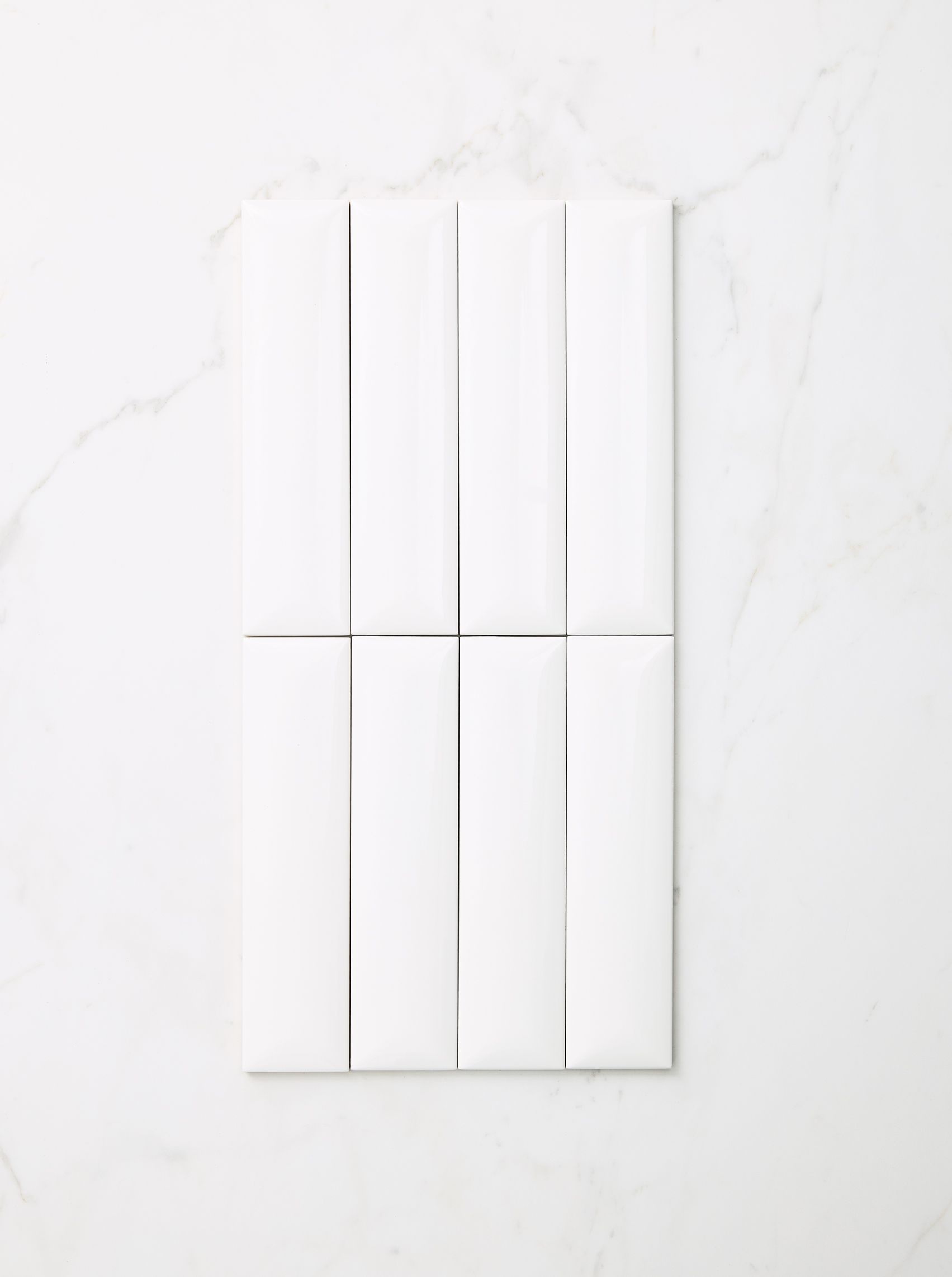 Corrugation White Matt | Glazed Brick Wall Tile
