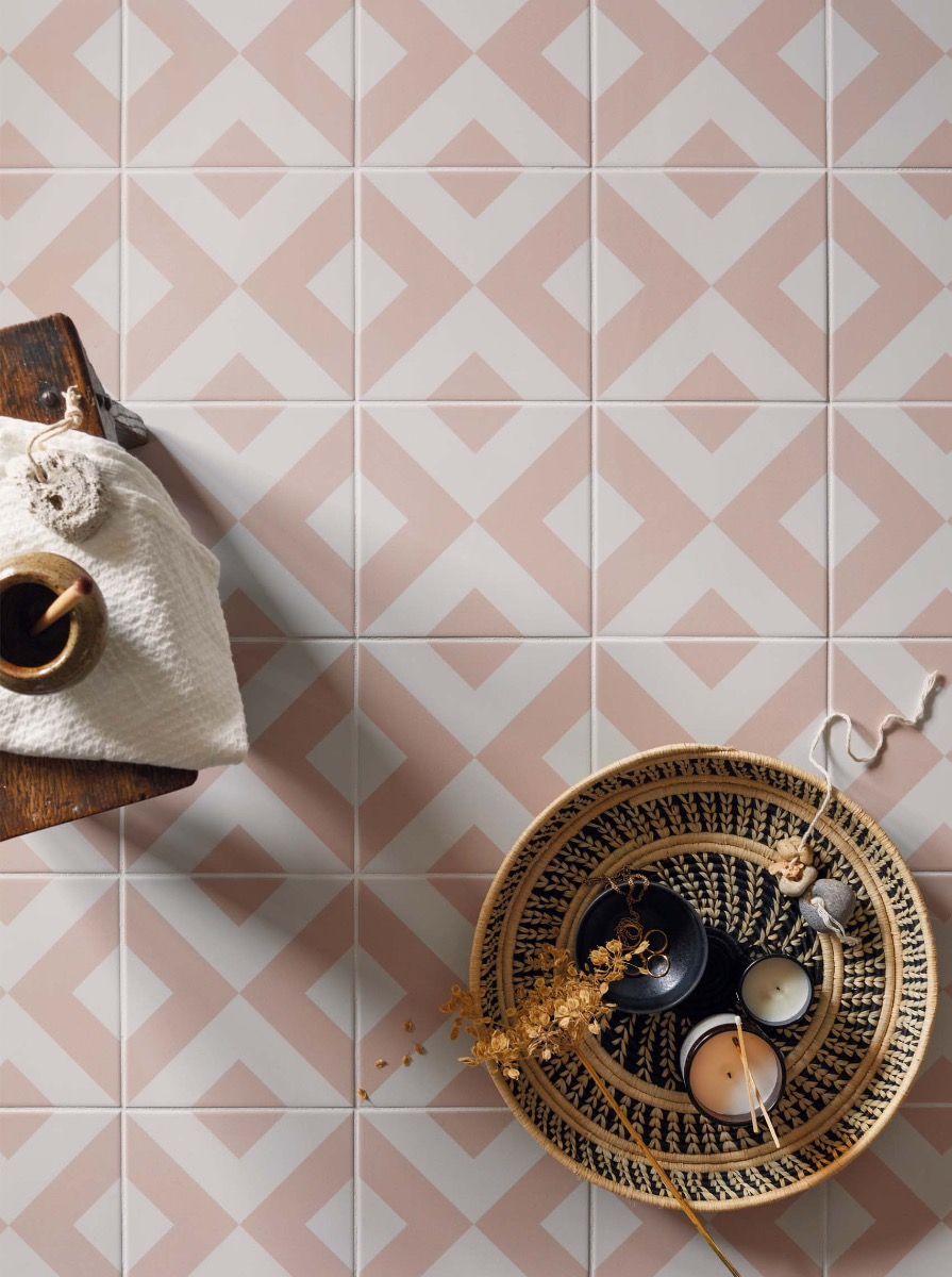 Discotheque A-ha | Pink Patterned Porcelain Tile