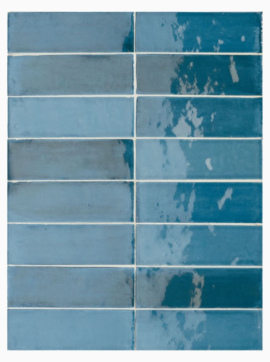 Fellini Pianta Matt 5.2x16cm | Green Zellige Style Wall Tile