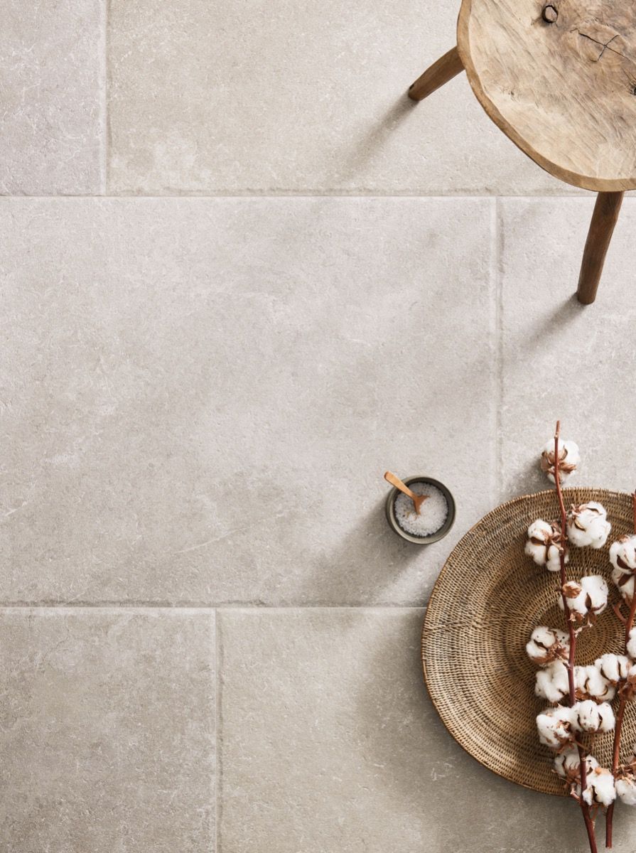 Merestone Chalk 60x40cm Extra Grip | Limestone Effect Tile