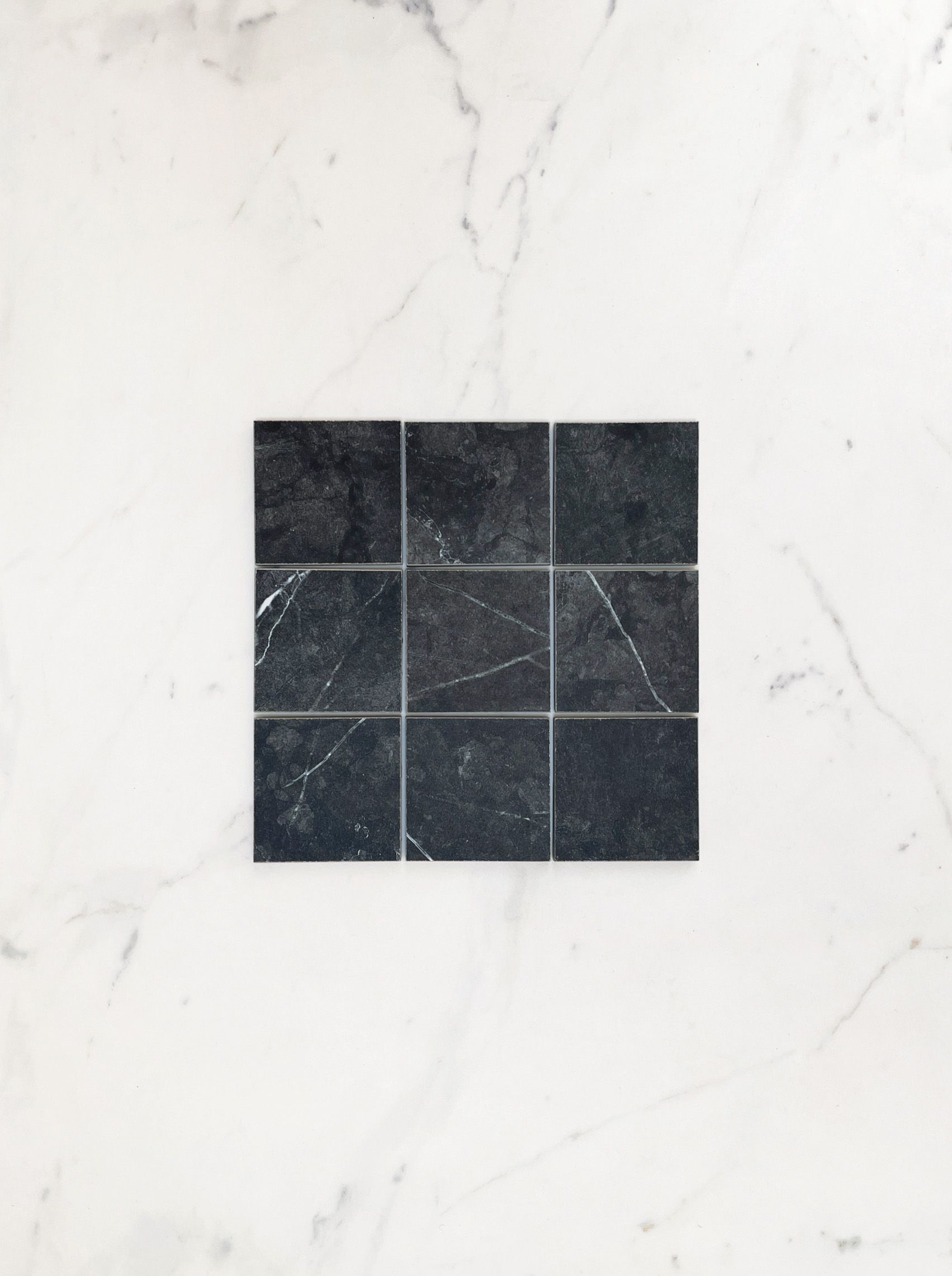 Millbrook Nero 30x30cm | Black Marble Effect Porcelain Wall & Floor Tile