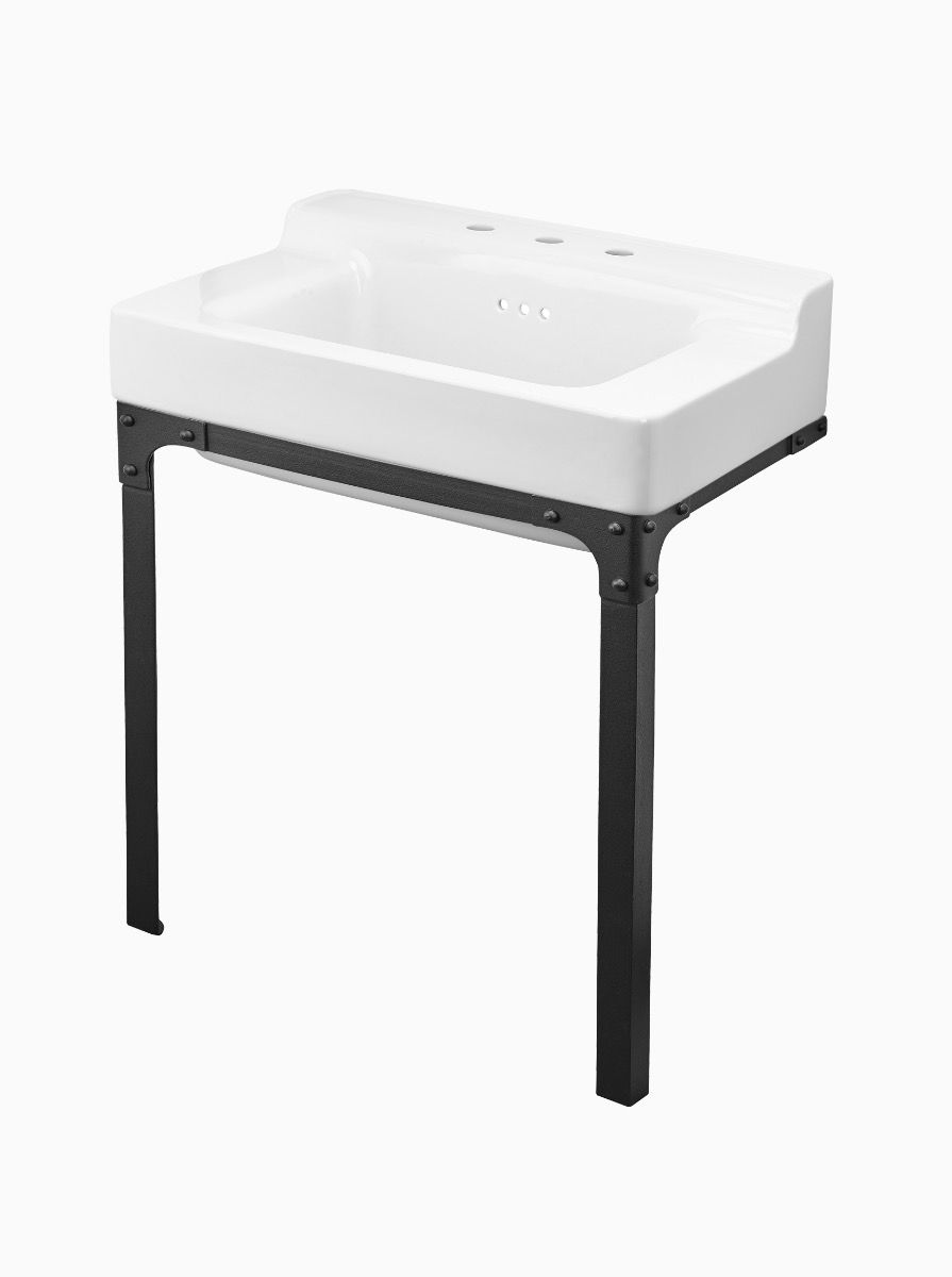 Spitalfields Small Console Basin with Black Stand