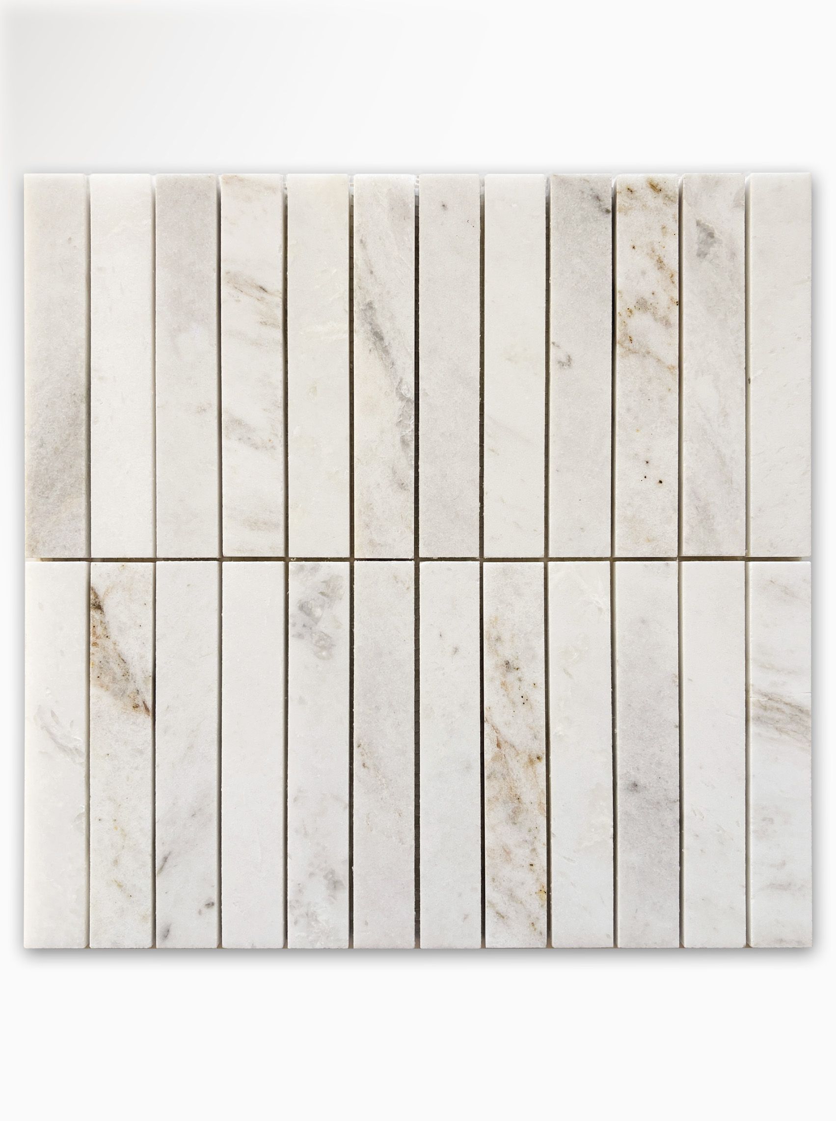 Spring Haven Small Kit Kat | White Marble Mosaic Wall & Floor Tile