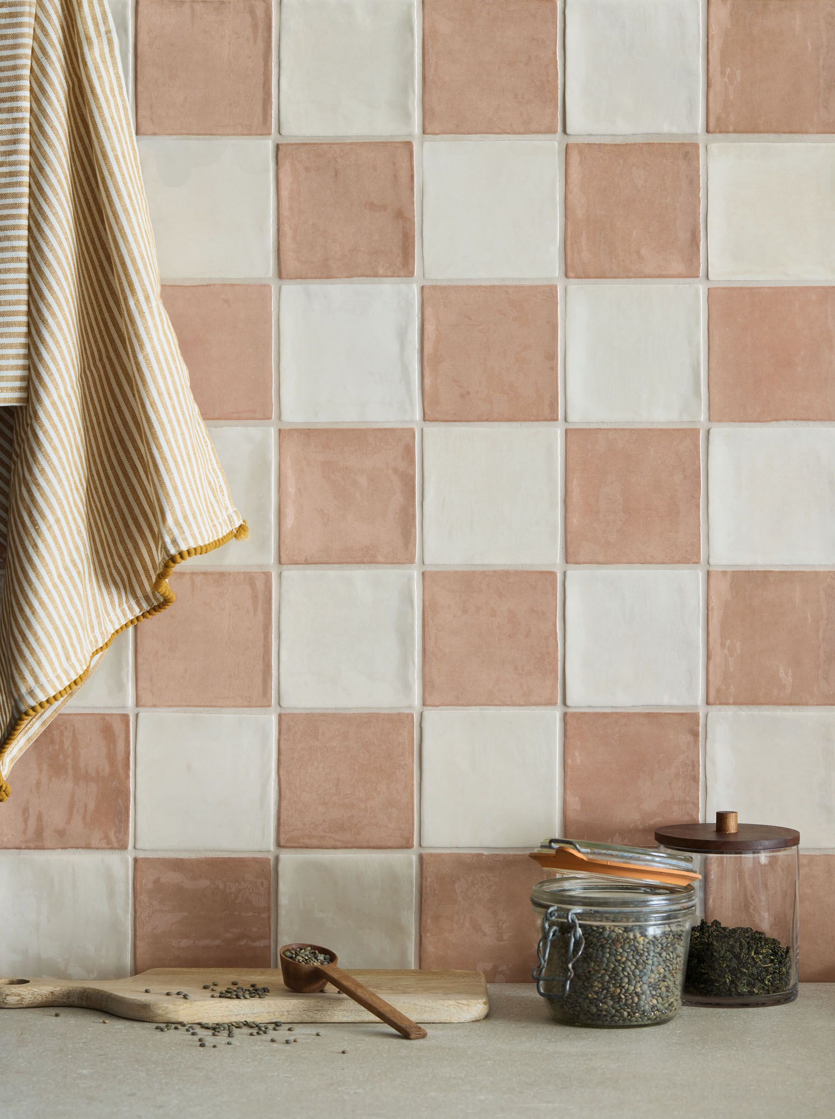 Tan-Tan Kaftan 10x10cm | Pale Blue Zellige Style Wall Tile