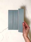 Corrugation Blue Ripple | Glazed Fluted Wall Tile