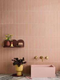 Corrugation Apricot Ripple | Glazed Fluted Wall Tile