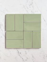 Idillio Olive Gloss | Olive Glazed Metro Wall Tile